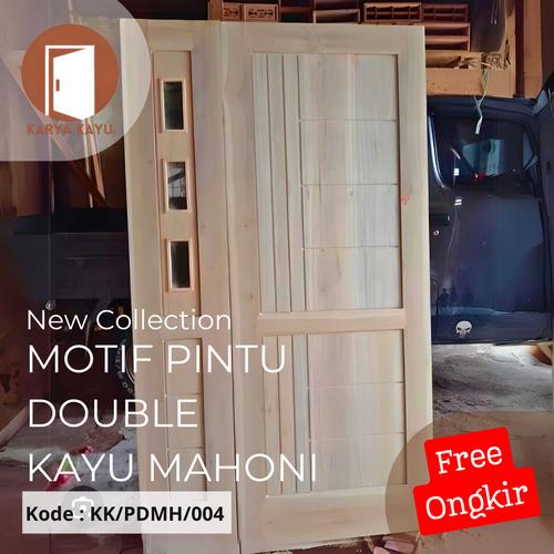Jual Pintu Kayu Utama Double Kecil 1 Besar 1 Kayu Mahoni Mom & Son - KK ...