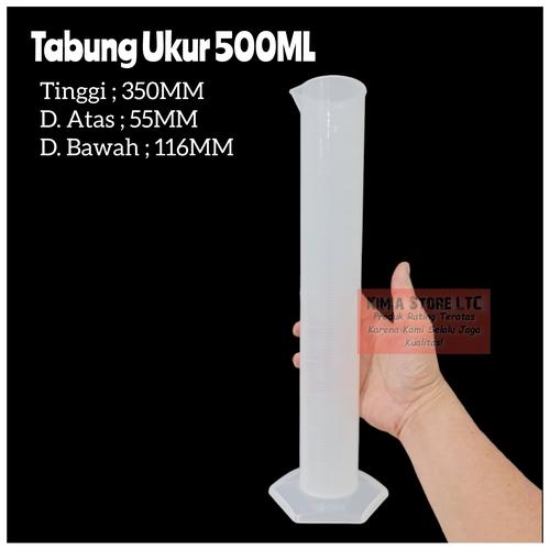 Jual TABUNG UKUR 500ML / TABUNG UKUR PLASTIK 500ML ( GELAS UKUR TABUNG ...