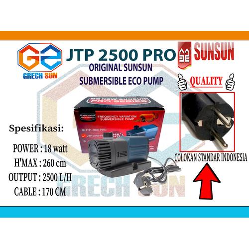 Jual ORIGINAL SUNSUN JTP 2500 SUBMERSIBLE ECO PUMP AQUARIUM KOLAM IKAN ...
