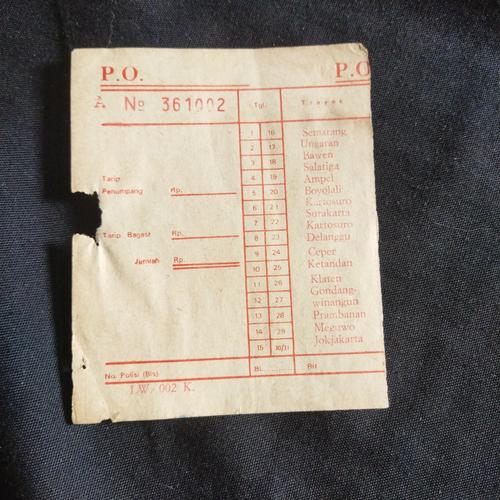 Jual koleksi tiket karcis bis jadul semarang - jogjakarta - Kota ...
