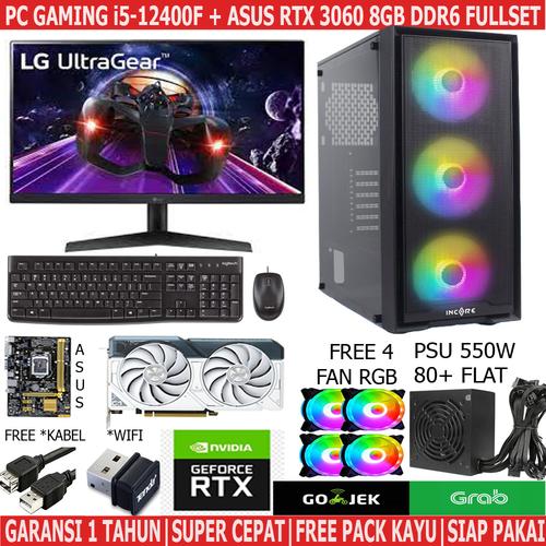 Jual RAKITAN PC/KOMPUTER GAMING/LIVE/VIDEO/EDIT i5 12400 RTX 3060 DUAL OC 8GB RAM 32GB NVME ...