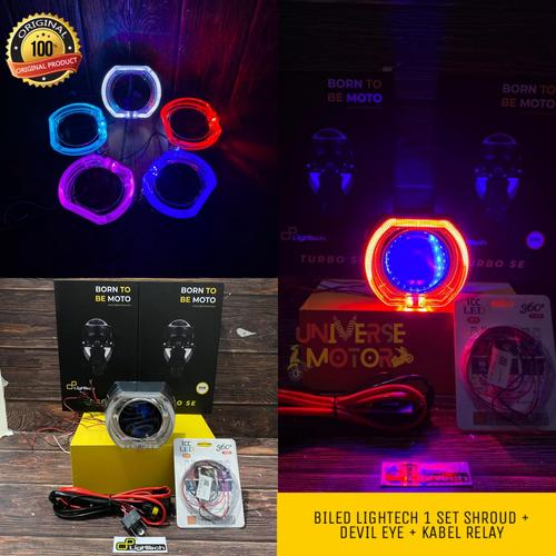 Jual PAKET BILED LIGHTECH 2.5 INCH 55WATT BILED SET SHROUD BMW DEVIL ...