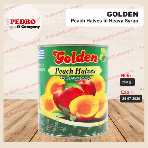 Jual Golden peach halves in heavy syrup 820 gram - buah kaleng sirup ...