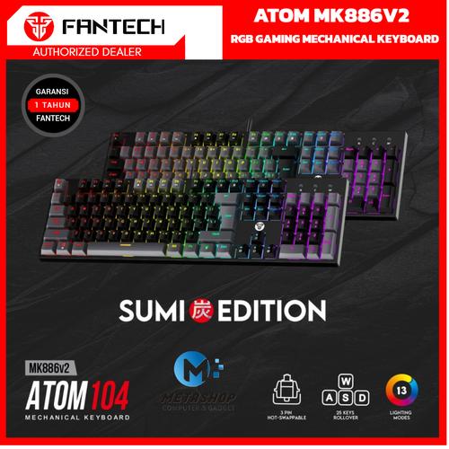 Jual Fantech ATOM104 MK886V2 Sumi Edition RGB Gaming Mechanical ...