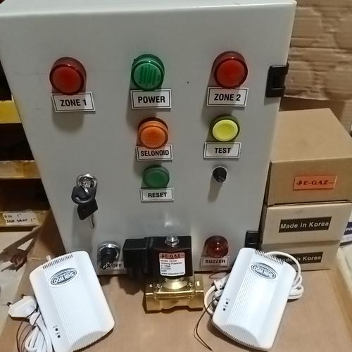 Jual Panel gas detector 2 zone+1 selenoid E gas 1"+2 detector sinwoo ...