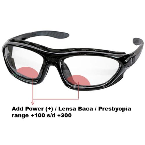 Jual Kacamata Safety Lensa Bifocal baca Plus Kacamata Baca Bifocus ...