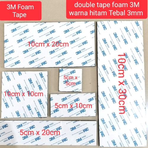 Jual double tape 3M foam tebal 3 mm double Tape 3M foam busa ukuran ...