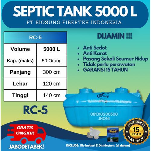 Jual Septic Tank Biosung 5000 Liter (RC-5) - Kab. Tangerang - Biosung ...