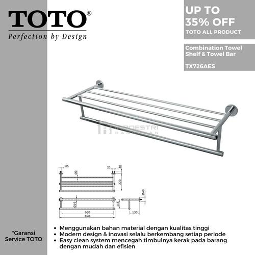 Jual Combination Towel Shelf & Towel Bar TOTO TX726AES / Rak Handuk ...