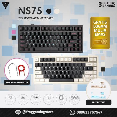 Jual Vortexseries NS 75 Vortex NS75 NS-75 QMK/VIA Wireless Tri Mode 75% ...