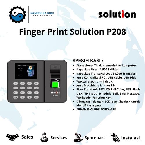 Jual Fingerprint Mesin Absensi Solution P208 - Kota Pekanbaru ...