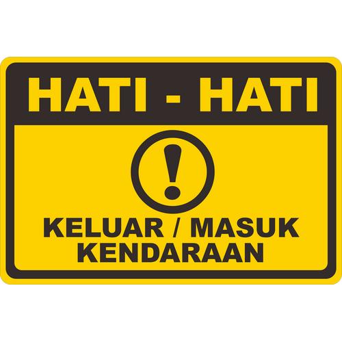 Jual Rambu Hati-Hati Keluar Masuk Kendaraan 35cmX50cm, 40cmX60cm - 35cm ...
