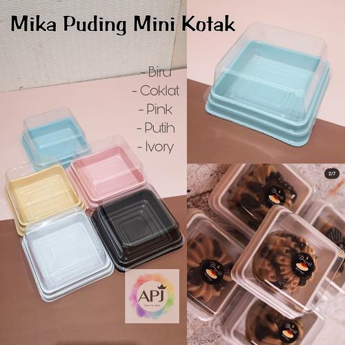 Jual Mika Puding Mini Kotak ISI 50 SET / Mika Mochi Kotak / Mika Mooncake Kotak / Mika Kue Kotak ...