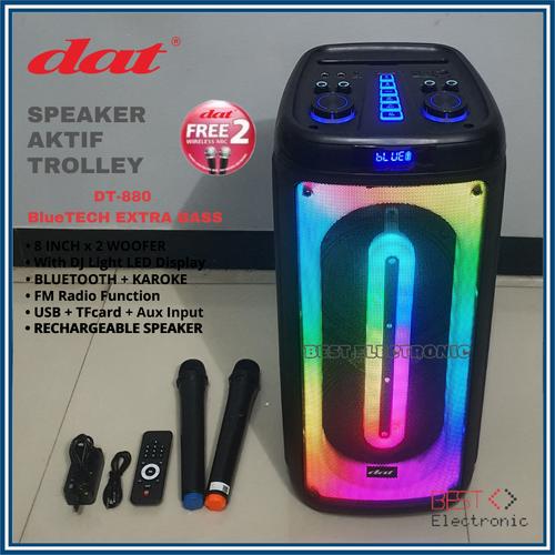 Jual SPEAKER AKTIF DAT DT 880 DT880 DT-880 BLUETOOTH PARTY PORTABLE 8 INCH PROFESSIONAL - Pakai ...