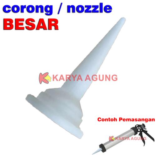 Jual Corong Nozzle BESAR untuk Pompa Lem Kaca Sosis Silicone Sealant ...