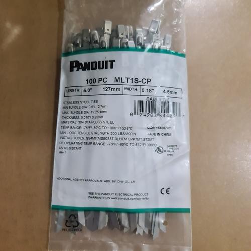 Jual Panduit Stainless Steel Cable Ties MLT1S-CP MLT1S 304 Kabel Tie 1 pack 100 piece Panjang ...