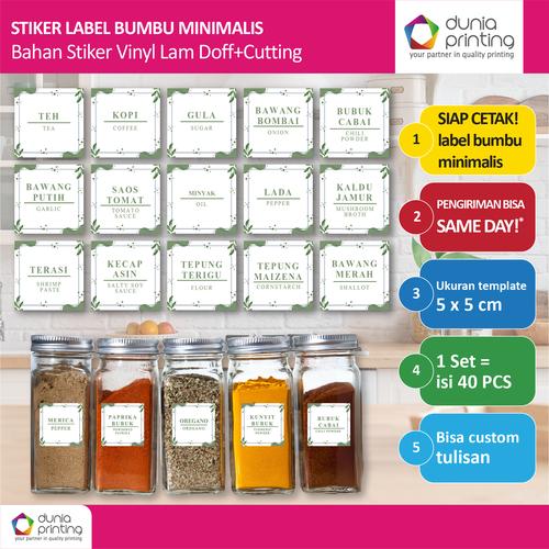 Jual Stiker Bumbu Flower - ukuran 5x5 cm // Anti air + laminating doff ...