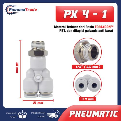 Promo MPX Fitting Lurus Male Pneumatic Ukuran PX 8mm Drat 1/4 6mm 4mm 1 ...