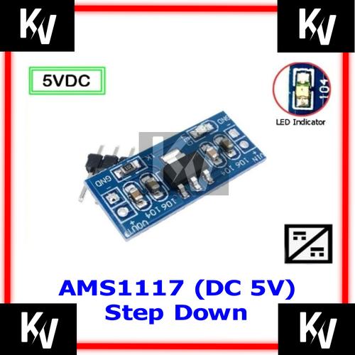 Jual AMS1117 5V 5 1A DC DC Regulator Step Down Power Supply Module AMS ...