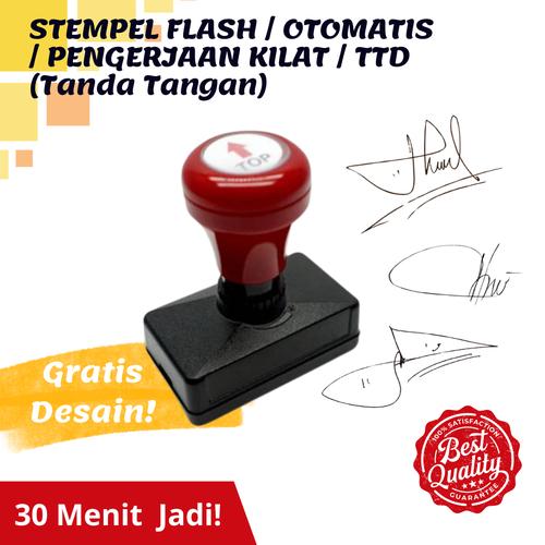 Promo Stempel Flash Otomatis Tanda Tangan (TTD) | KILAT | CUSTOM | FREE ...