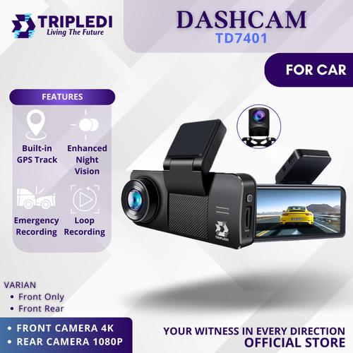 Promo TRIPLEDI Dashcam M12 4K 2160P UHD Car Camera DVR Mic Kamera Mobil ...