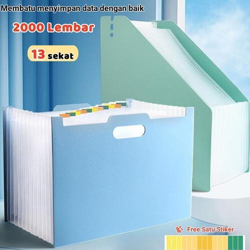 Jual Standing file A4 FREE STIKER Tas dokumen file Keeper 13 sekat ATK ...