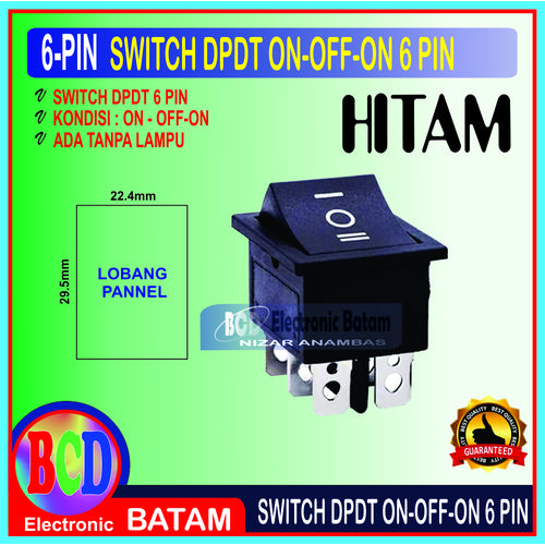 Jual SWITCH DPDT 6PIN On/Off/On - DPDT SWITCH 6PIN On/Off/ON BESAR ...