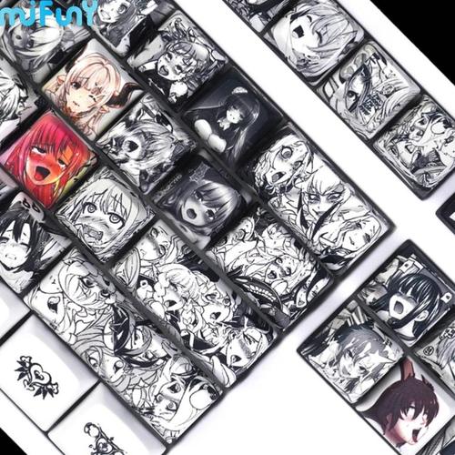 Jual Mifuny Black -white Qiulili Keycaps Anime Hentai Original Custom ...
