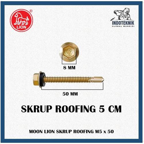 Jual Sekrup Skrup Roofing M5 x 50 mm Roofing Drilling Screw #12 x 50 ...