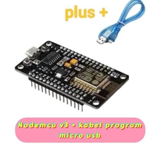 Jual NodeMCU V3 + kabel micro usb CH340 module Lua WIFI iot project ...