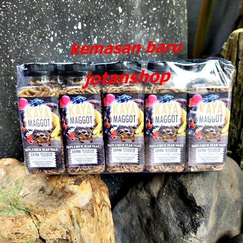 Jual kaya maggot kering dry magot larvae pakan makanan ikan hias ...