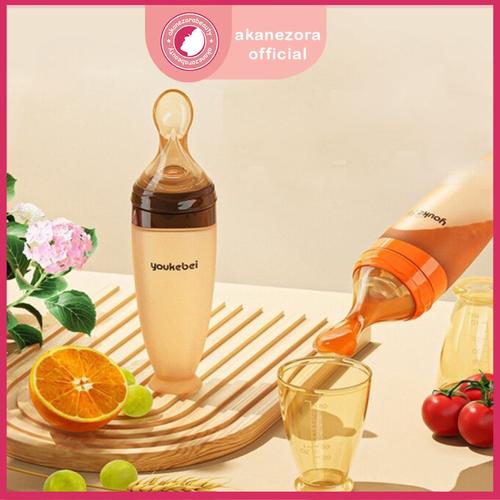 Jual Botol Sendok Makan Bayi Mpasi Baby Feeder Bottle Spoon / Squeeze Spoon Feeder Silicone ...