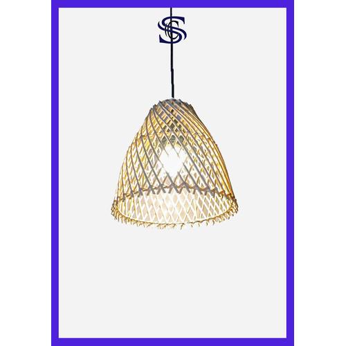 Jual lampu rotan gantung cafe minimalis modern bahan rotan lampu bambu ...