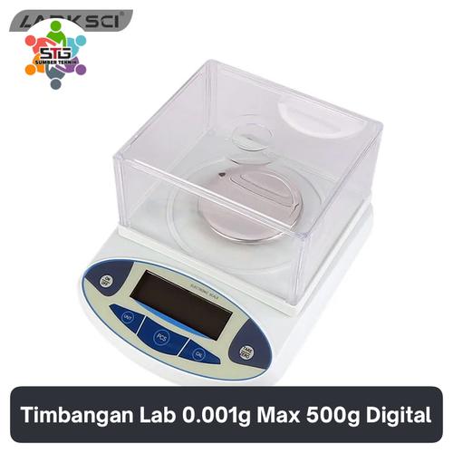 Jual Timbangan Lab 0.001g Max 500g Digital Scale 1mg 0.001 g 500 gram ...