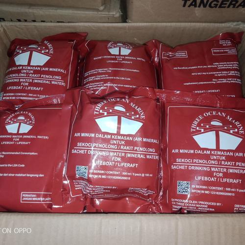 Jual Drinking Water Minuman Lifeboat Liferaft Three Ocean (Satuan Pack ...