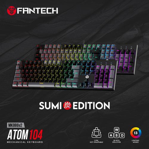 Jual Keyboard Gaming Fantech ATOM104 MK886 V2 MK886V2 Sumi Edition RGB ...