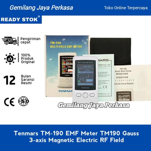 Jual Tenmars TM-190 EMF Meter TM190 Gauss 3-axis Magnetic Electric RF ...