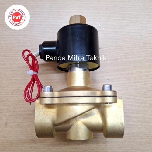 Jual Solenoid Valve 1-1/2" inch 2 Way Kuningan Normally Open - AC 220V - Jakarta Barat - Panca ...