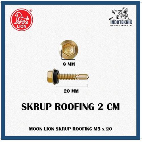 Jual Sekrup Skrup Roofing M5 x 20 mm Roofing Drilling Screw #12 x 20 ...
