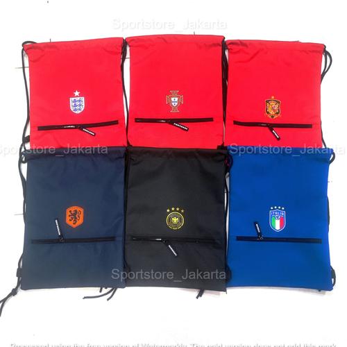 Promo Tas Olahraga Sepakbola Futsal Negara Eropa - Tas serut - Drawstring bag - String bag ...