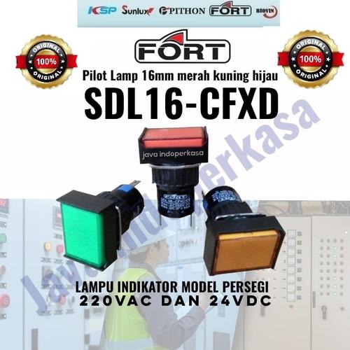 Jual FORT SDL16-CFXD pilot lamp with LED ukuran 16 mm lampu indikator ...