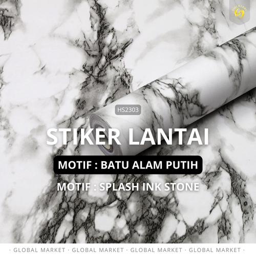 Jual Stiker Lantai & Dinding motif BATU ALAM PUTIH SPLASH INK STONE ...
