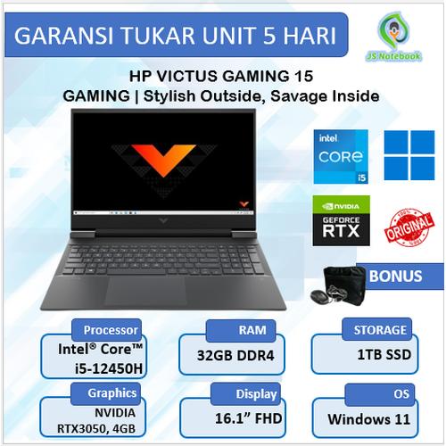 Jual Hp Victus 15 RTX3050 4GB/ i5 12450H 16GB 512GB W11+OHS 15.6"FHD ...