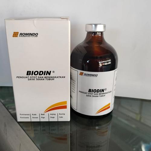 Jual BIODIN 100 ml menguatkan Otot stamina daya tahan tubuh hewan pasca ...