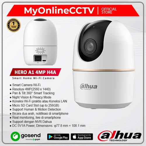 Promo Dahua Hero A1 4MP H4A IP Camera Wireless Pan & Tilt 360° CCTV WiFi Indoor - Bundle 128GB ...