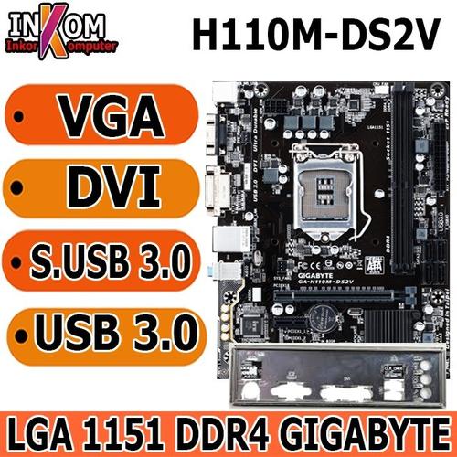 Jual Mainboard Intel Socket LGA 1151 H110 Gigabyte Onboard - H110M-DS2V ...