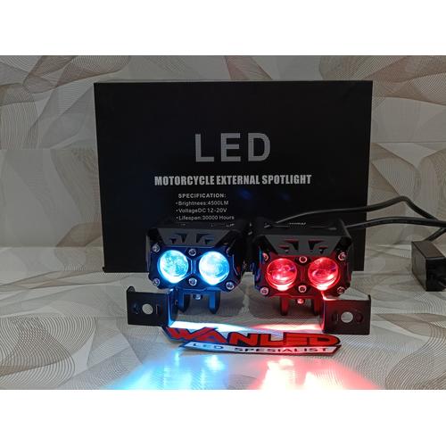 Jual LAMPU SOROT MINI 2 MATA DEMON EYE & MERAH T5 WAT KUNING PUTIH ...