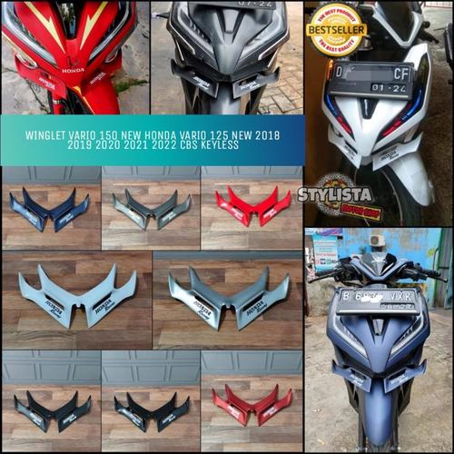Jual WINGLET VARIO 150 125 NEW 2018 2019 2020 2021 2022 CBS ISS KEYLESS - Hitam glossy - Kota ...