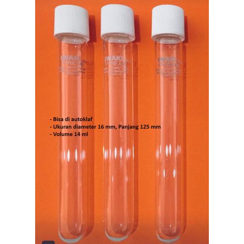 Jual Tabung reaksi test tube iwaki tutup ulir 16x125 - Jakarta Timur ...