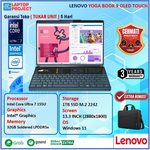 Jual LENOVO YOGA BOOK 9 OLED TOUCH ULTRA 7 155U 32GB 1TB W11+OHS 2X13.3 ...